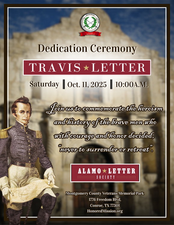 Travis Letter Dedication Ceremony — Honored Mission