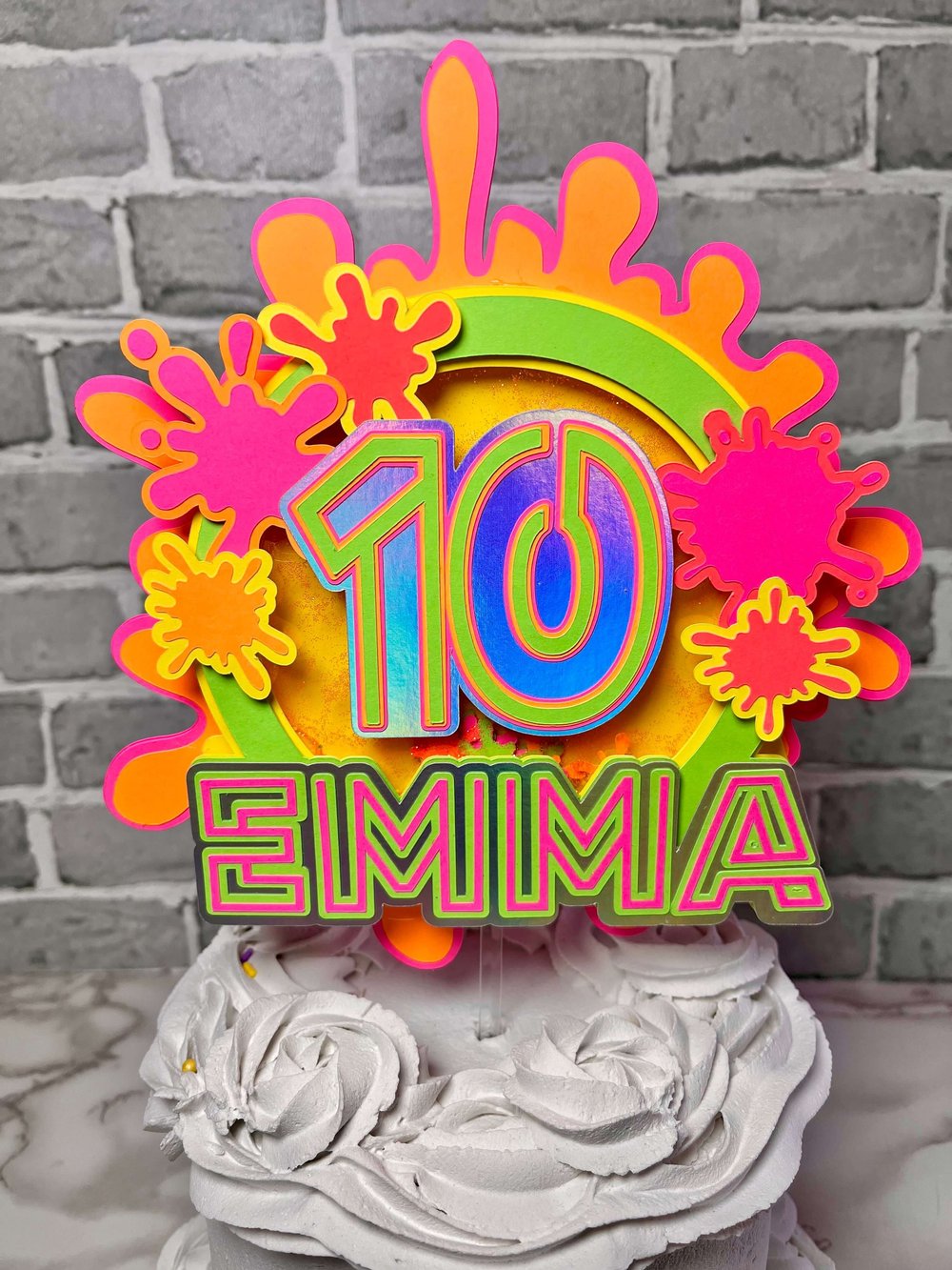 Glow Party Birthday Cake