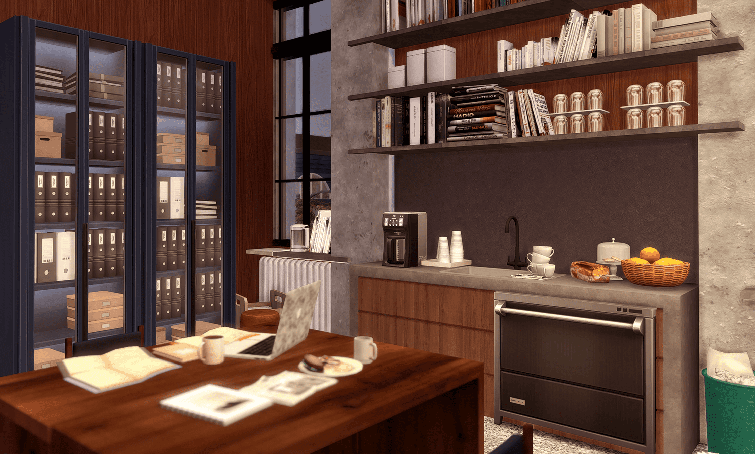 Creative office and flat – Katesimblr Sims 4 building