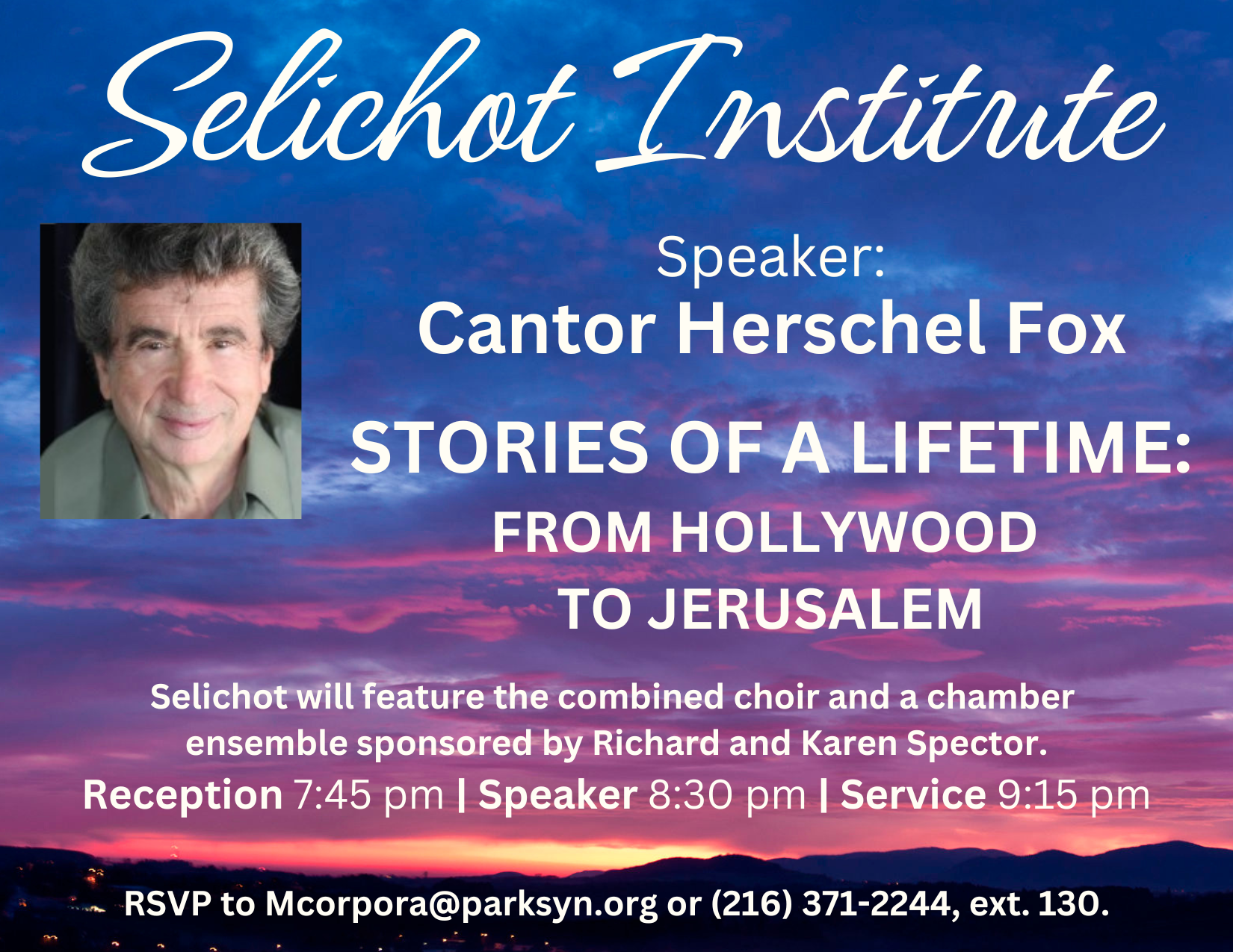 Selichot Institute — Park Synagogue