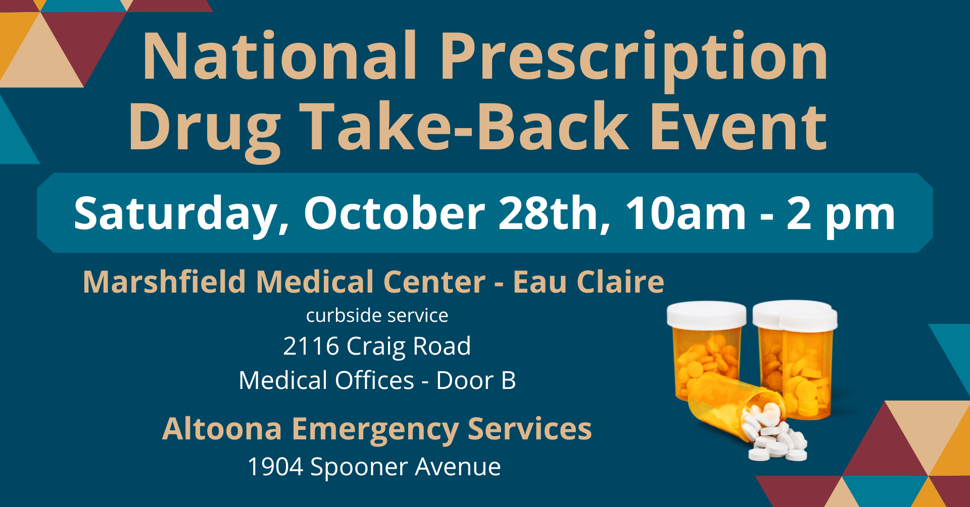 October 28th: National Prescription Take-Back Day — Eau Claire Health ...