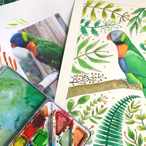 Beginner's Brilliant Birds in watercolours Day Course — caroline tatham art