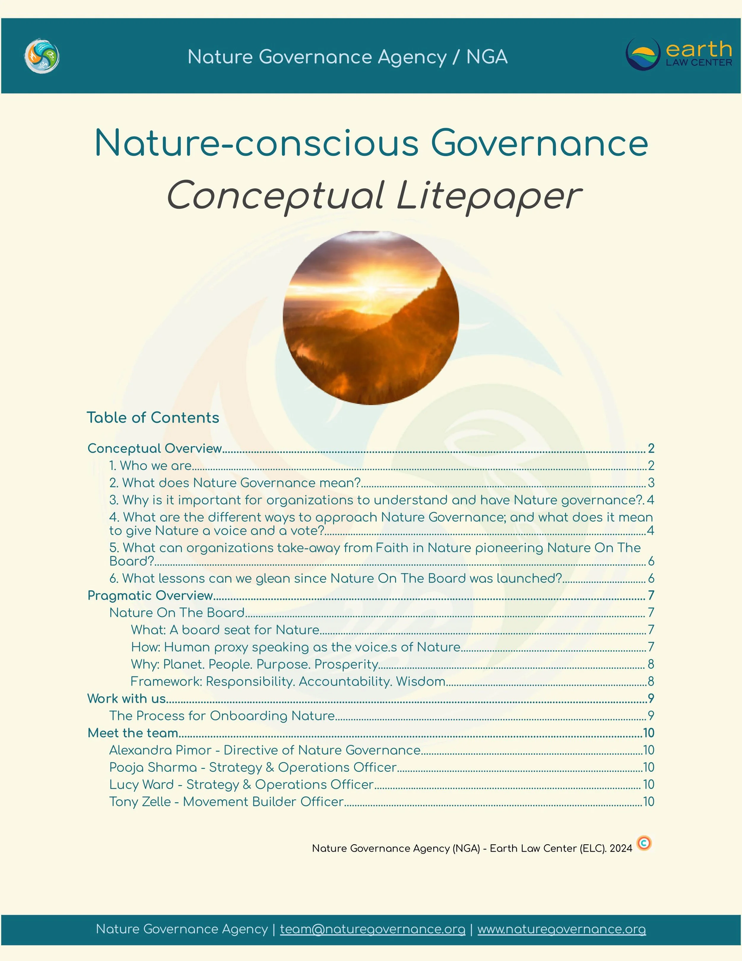 LitePaper — Nature Governance