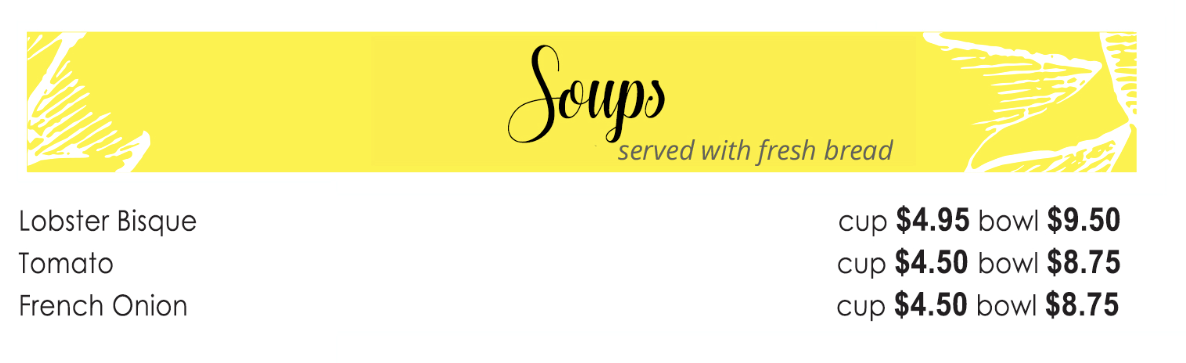 Menu — Cafe Soleil