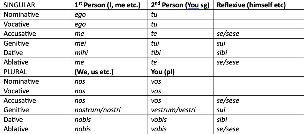 Pronouns - Latin GCSE — My Classics Portal