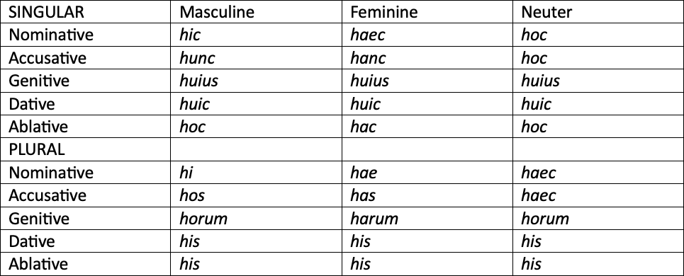 Pronouns (Latin GCSE) — My Classics Portal