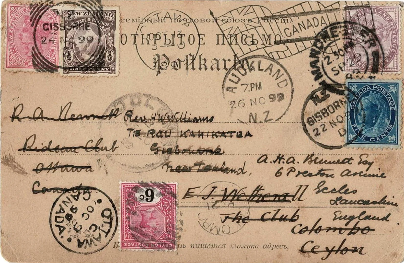 Around the World Postcards — Vincent Graves Greene Philatelic Research ...