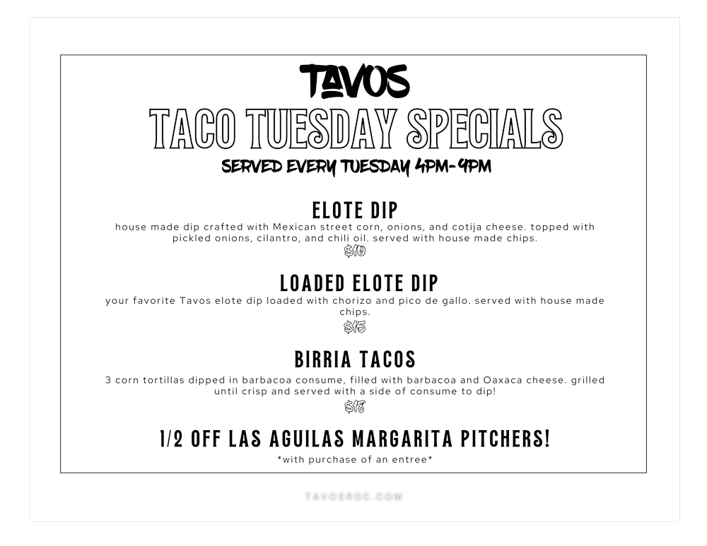 Menu 1 — Tavos Roc