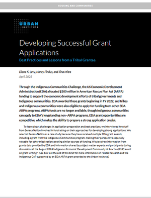 Developing Successful Grant Applications: Best Practices and Lessons from a Tribal Grantee ...