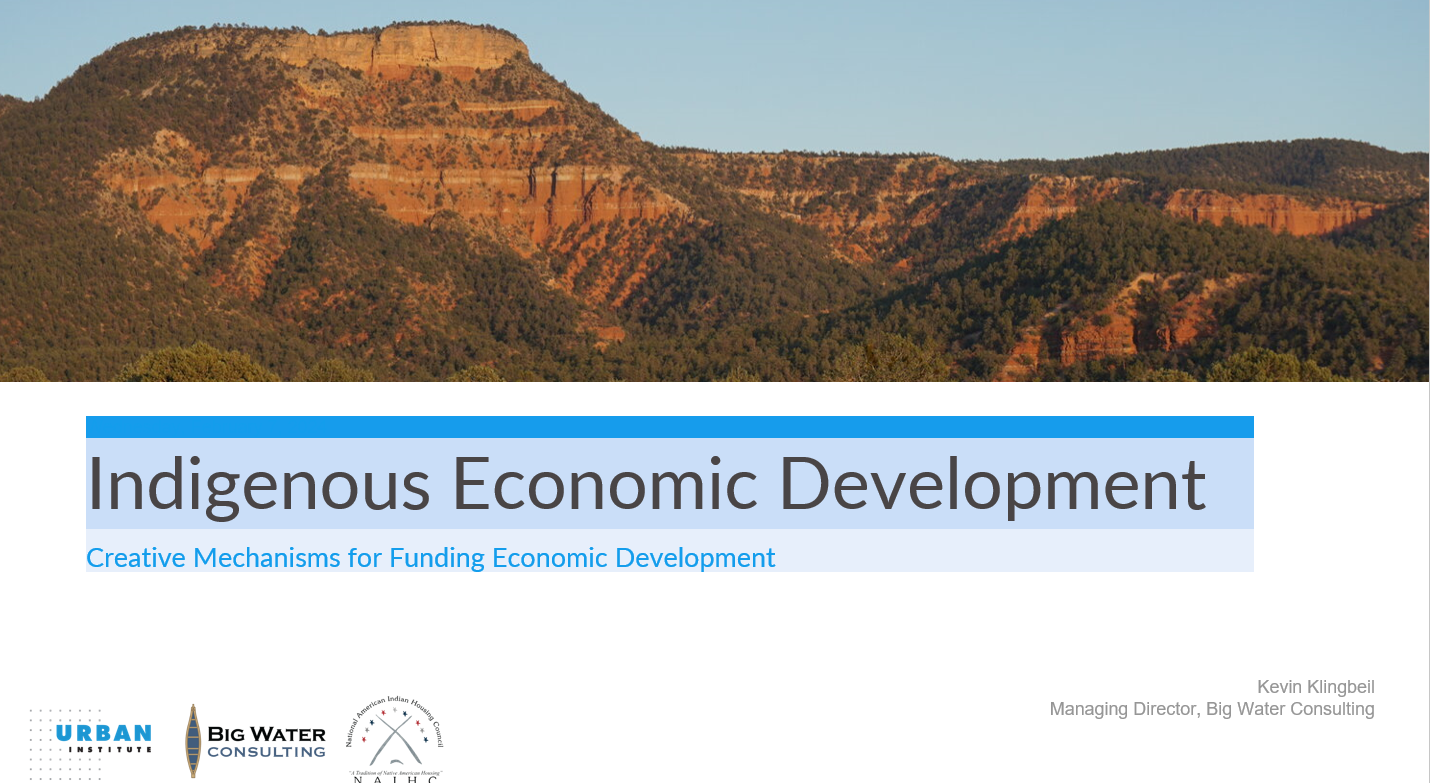Creative Mechanisms for Funding Economic Development (Information ...