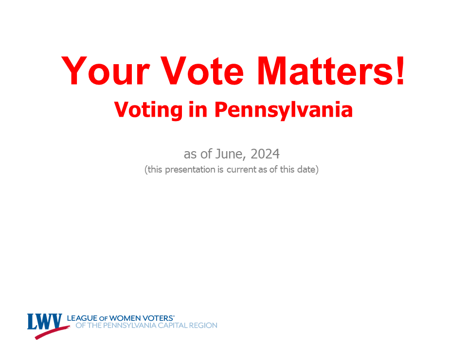 Resources — League of Women Voters of the Pennsylvania Capital Region