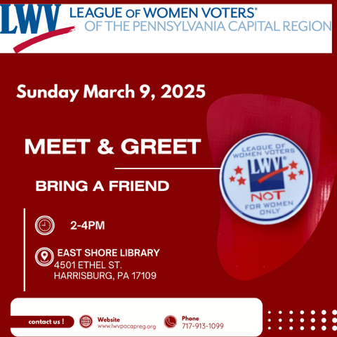 In Person Meet and Greet! — League of Women Voters of the Pennsylvania ...