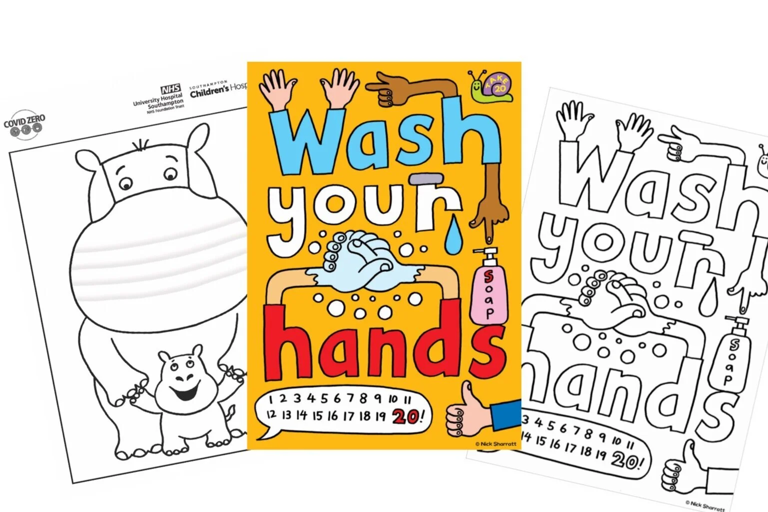 COVID-19 Posters and Colouring Sheets by Nick Sharratt