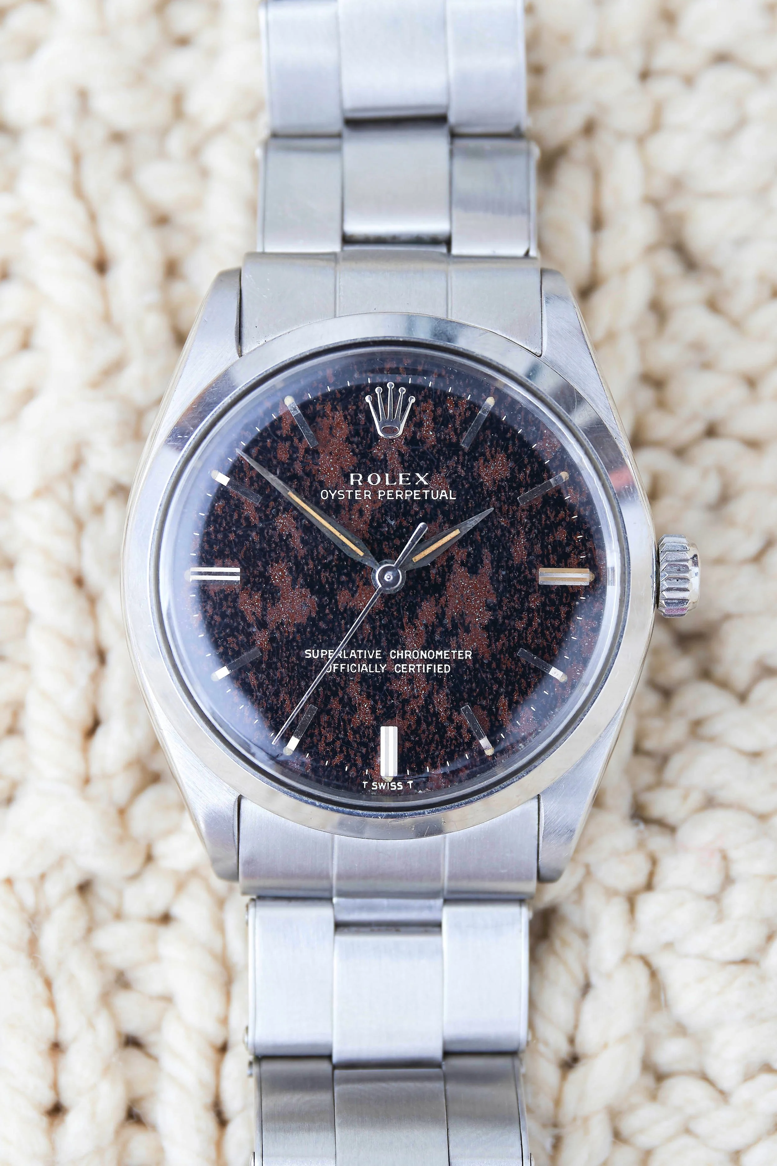 Rolex Oyster Perpetual Tropical 'Red Camo' Dial ref. 1002 — Doble ...