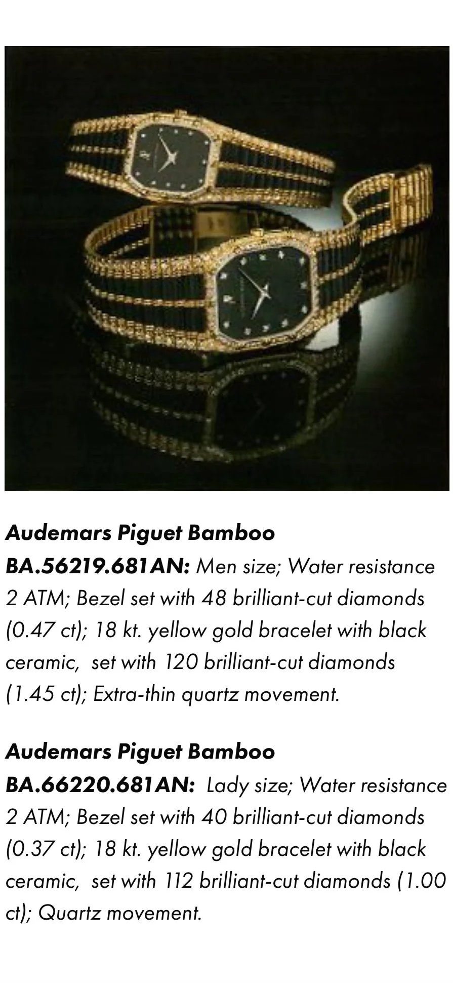 AP BAMBOO — Doble Vintage Watches