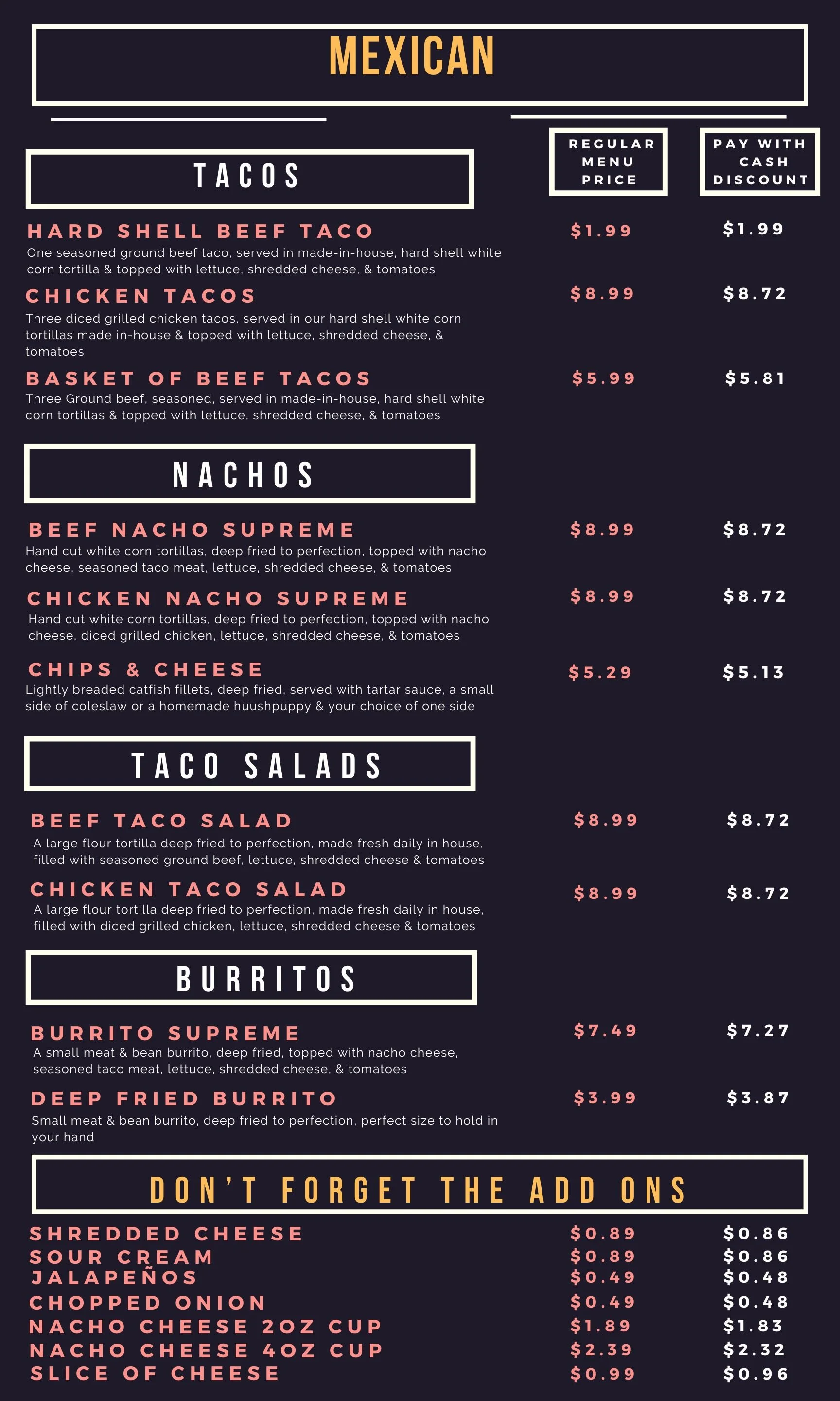 View Full Menu — Blazer's Restaurant