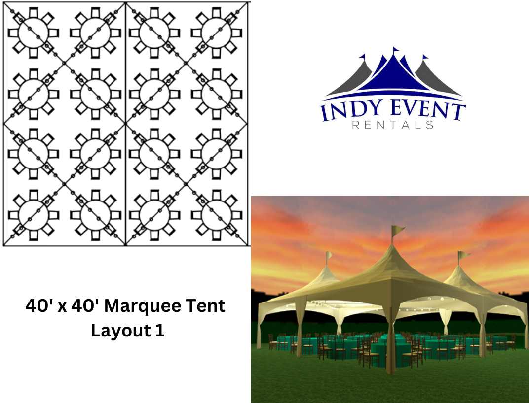 40x40 Marquee Tent Rentals in Indianapolis — Indianapolis Tent Rentals