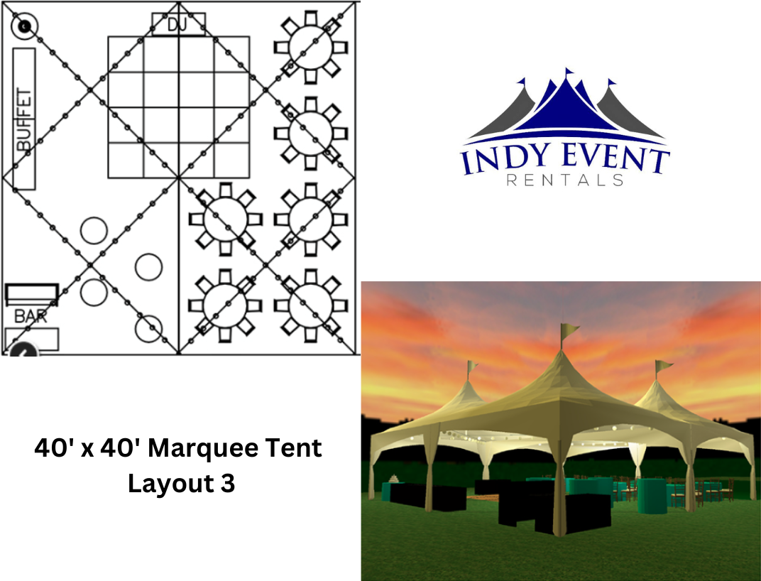 40x40 Marquee Tent Rentals in Indianapolis — Indianapolis Tent Rentals