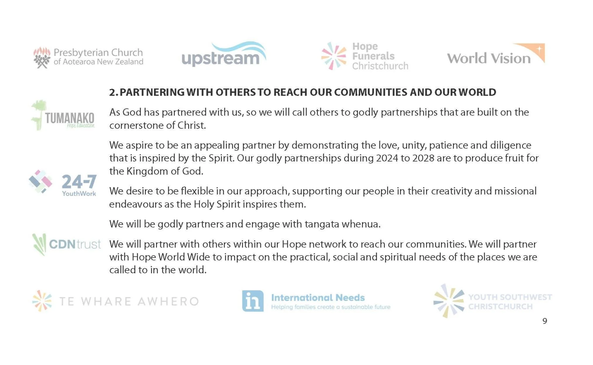 Missional Framework — Hope Presbyterian Church