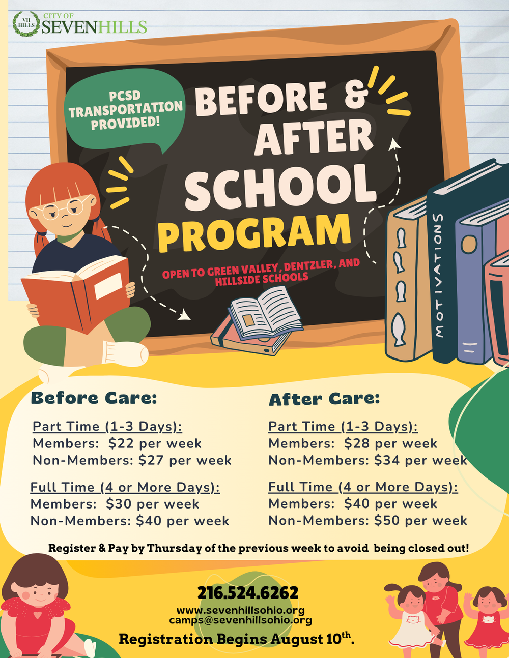 Before and After Care and Camps — City of Seven Hills