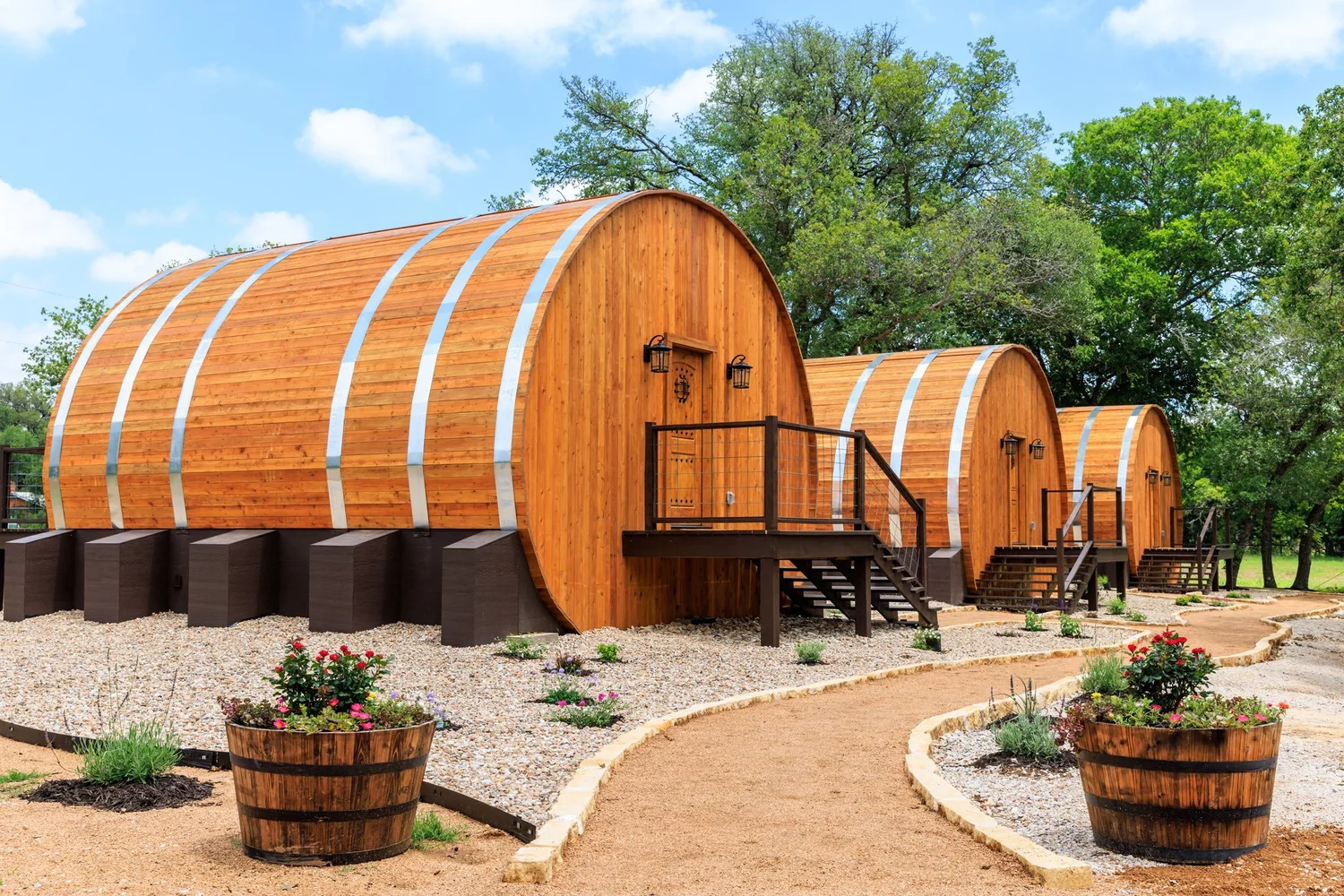 Wine Barrel Cabins in Fredericksburg TX