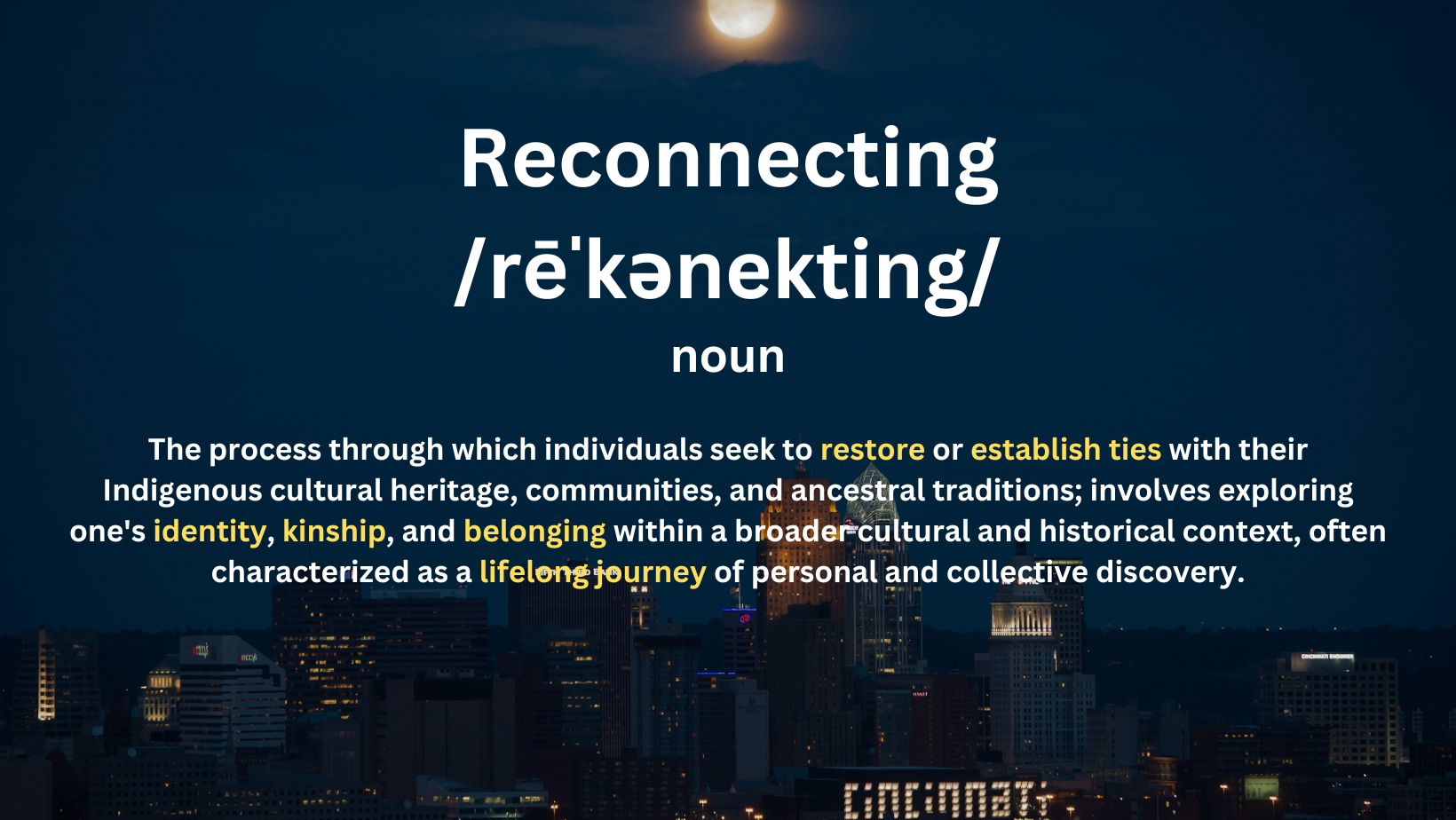 RECONNECTING TO NATIVE ROOTS — Urban Native Collective