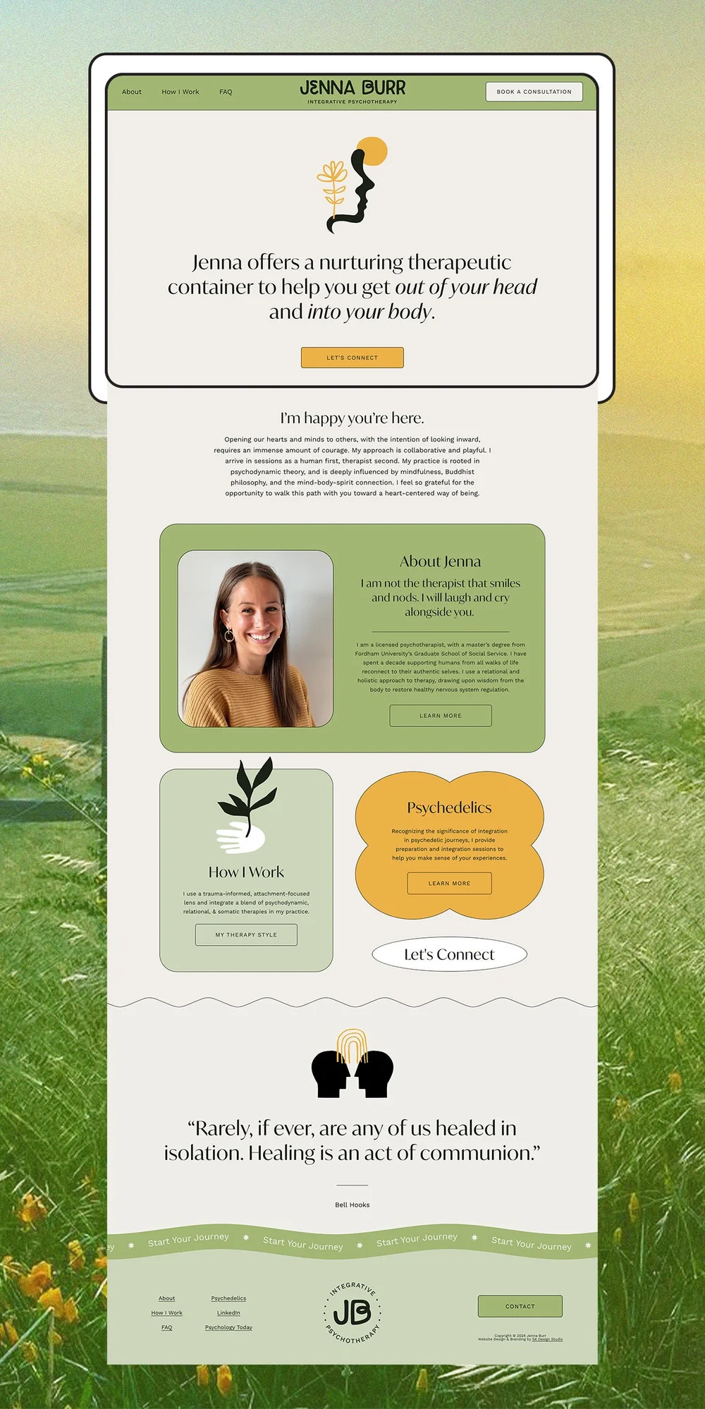 Branding + Website Design for Jenna Burr Psychotherapy — SK Design Studio