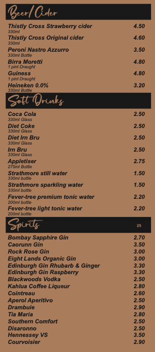 Drinks Menu — TheWeeWineBar