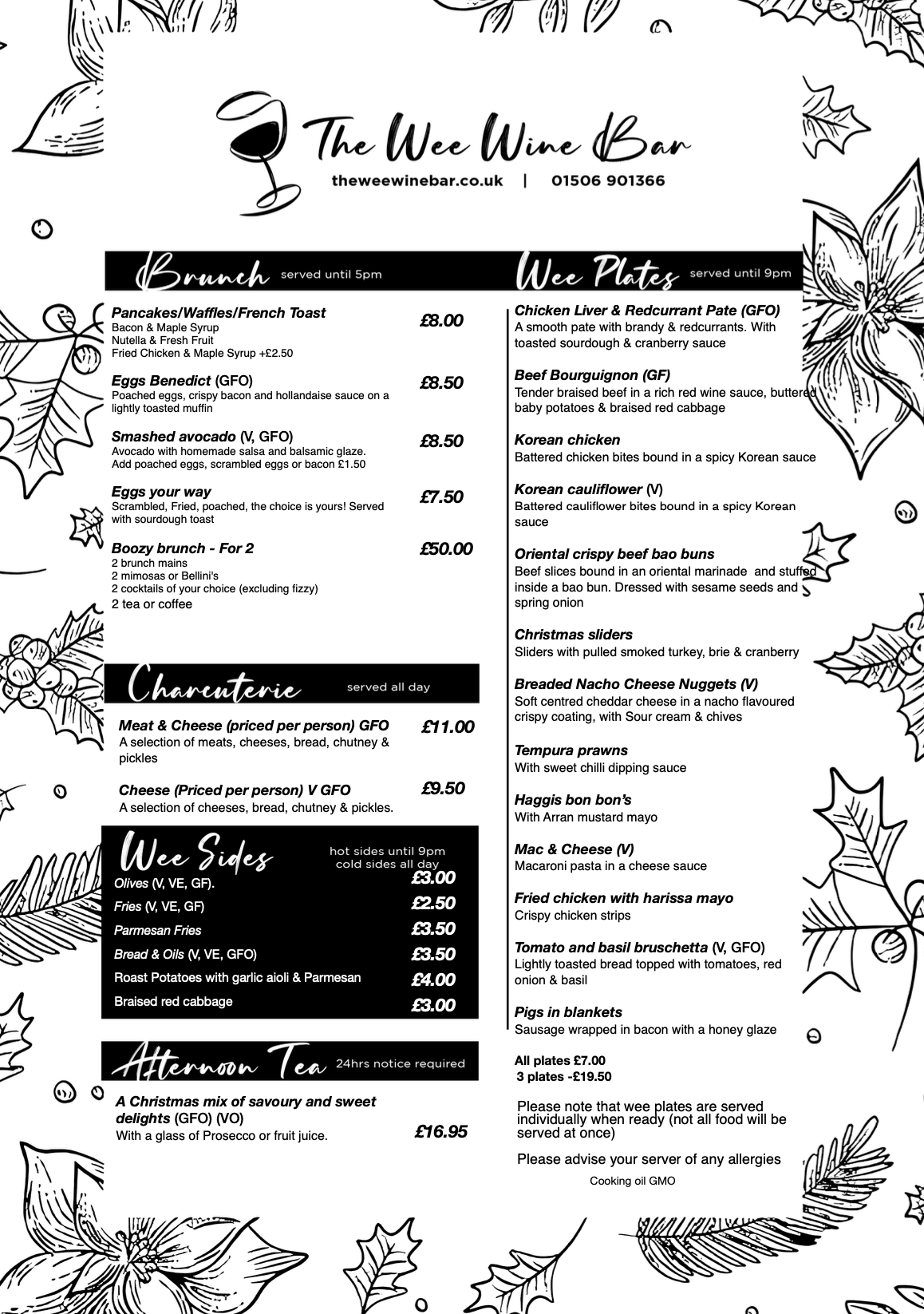 Menu — TheWeeWineBar