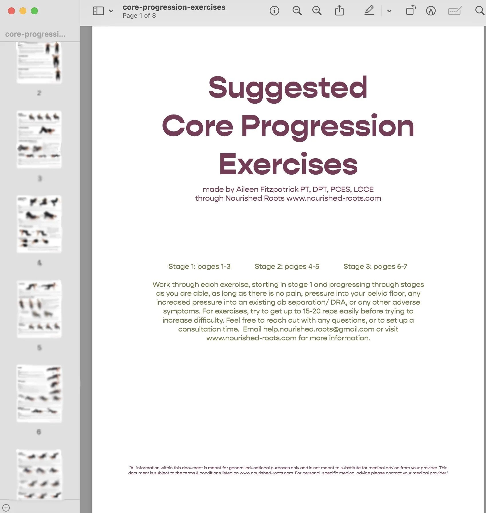 Core Progression Exercises — Nourished Roots