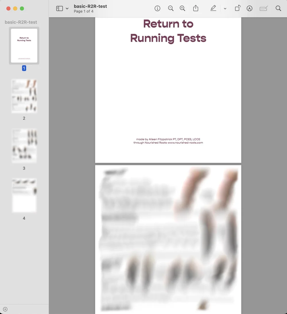 Basic Readiness Tests - Safely Return to Running Postpartum — Nourished ...