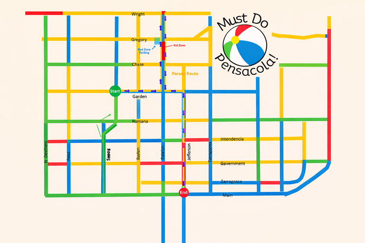 Pensacola Mardi Gras Grand Parade 2026: Route, Start Time and Parking ...