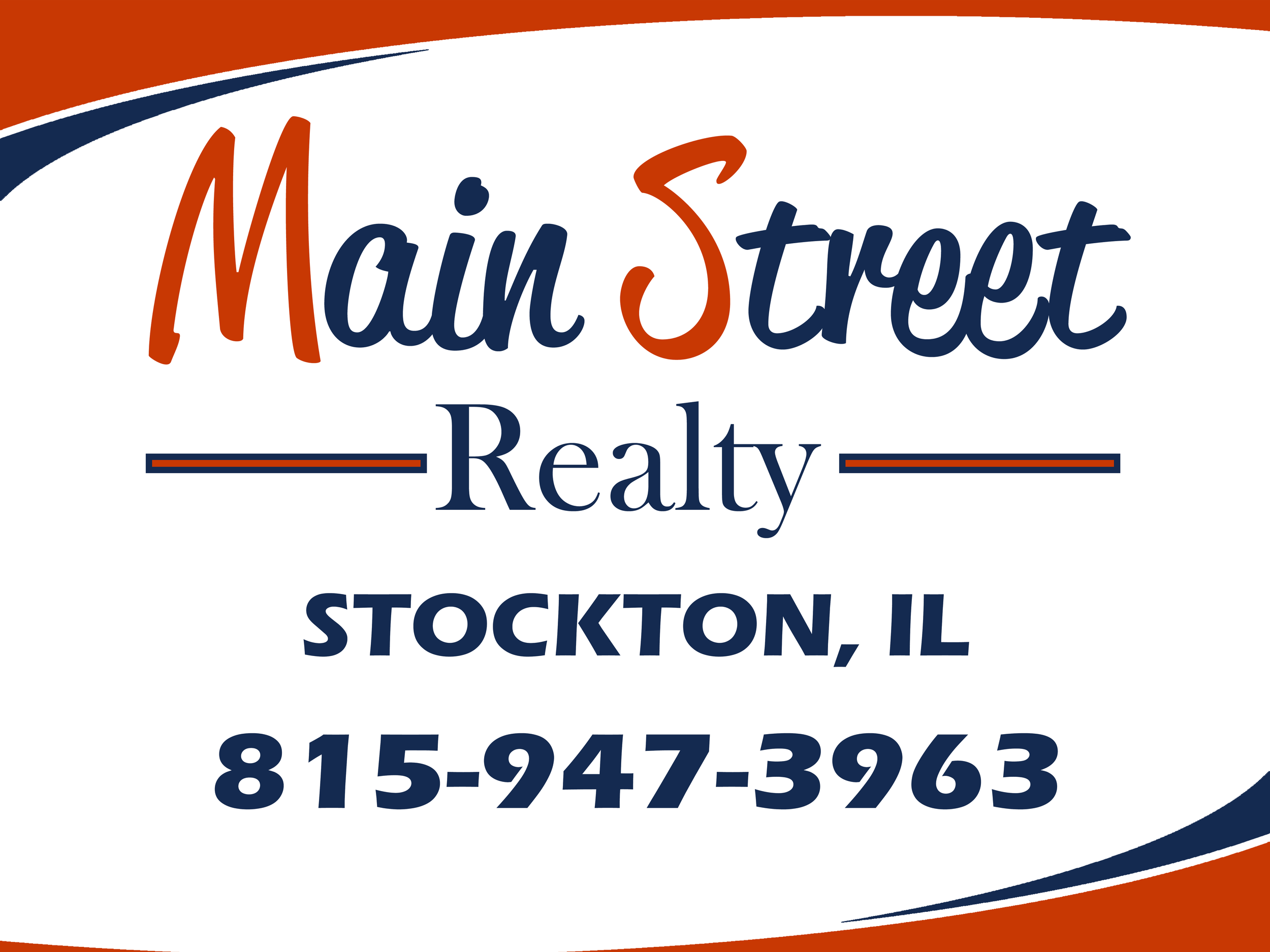 Main Street Realty, Stockton IL. 815-947-5027