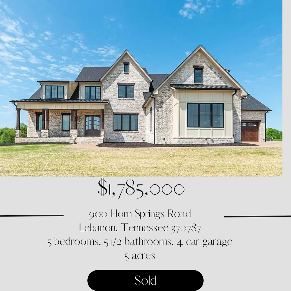 Sold — Tim Tomlinson Homes