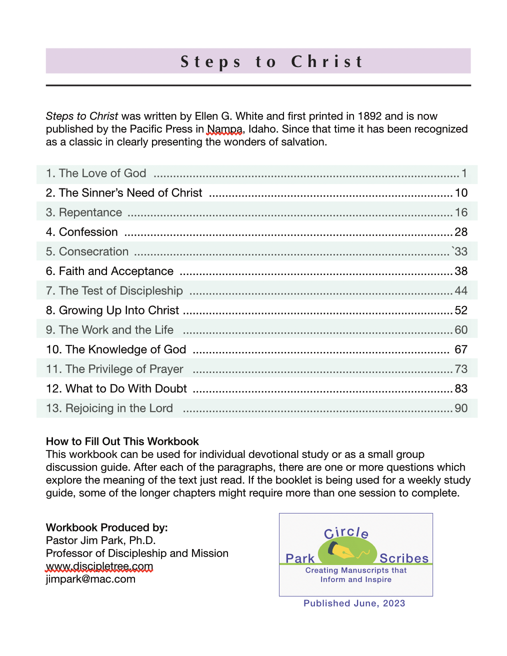 Discipleship Materials — DiscipleTree.com