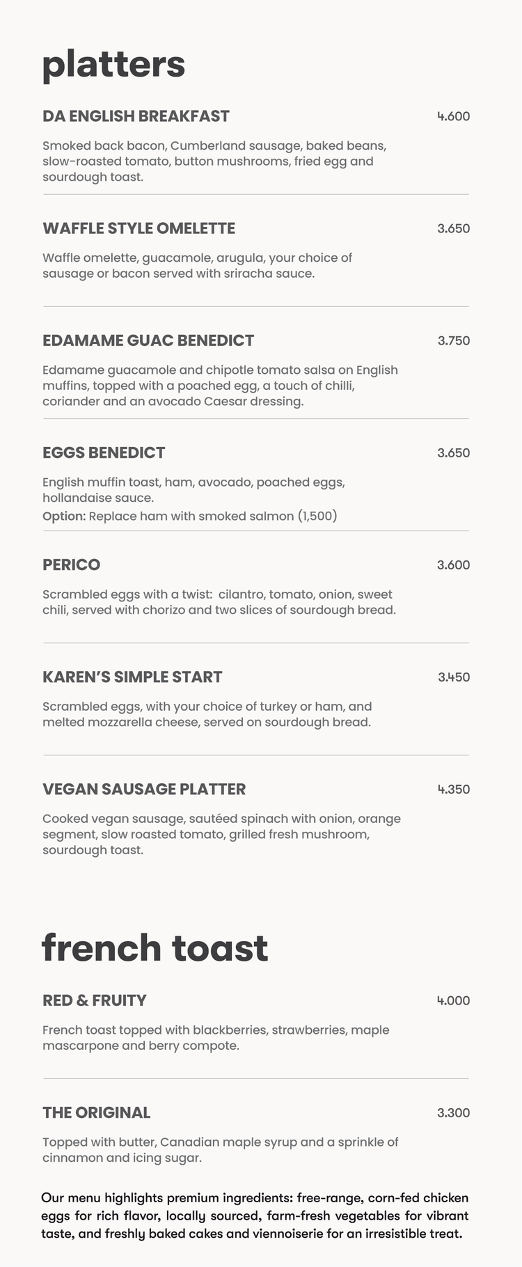 Breakfast & Brunch | MOOI CAFE