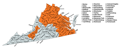 Coverage map — Solarize Virginia