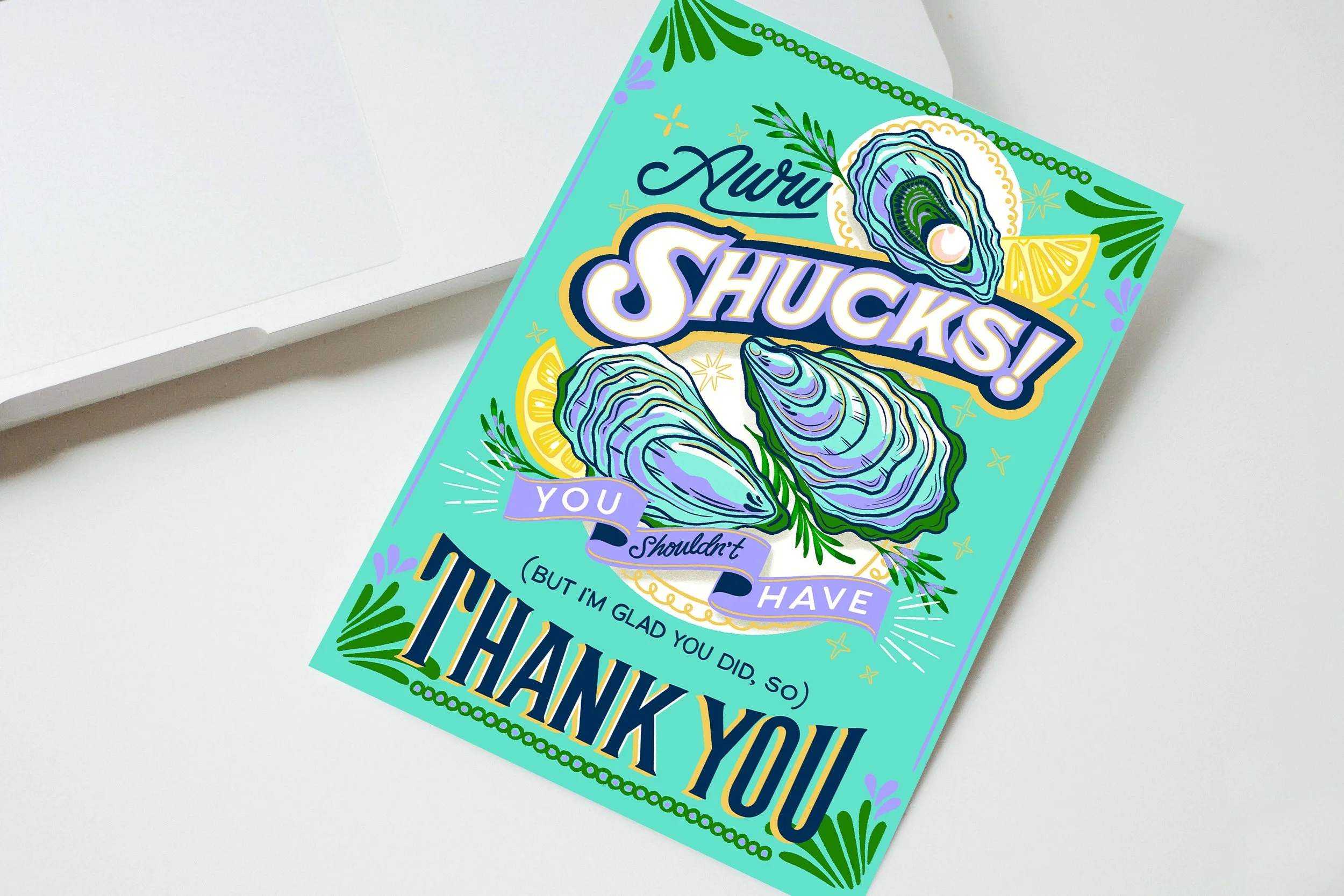 Aww Shucks! - Oysters Thank You Card — To & From Gift Co.