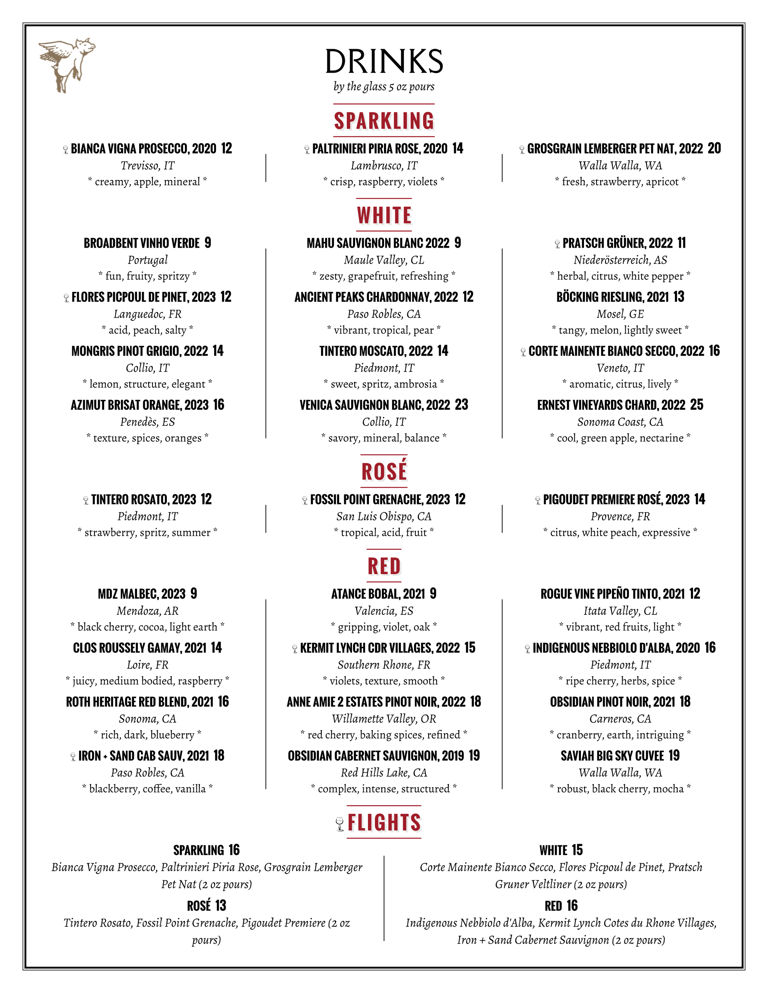 Menu — Babcock & Miles