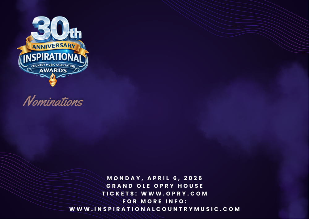 Award Nomination Placard — Inspirational Country Music Association