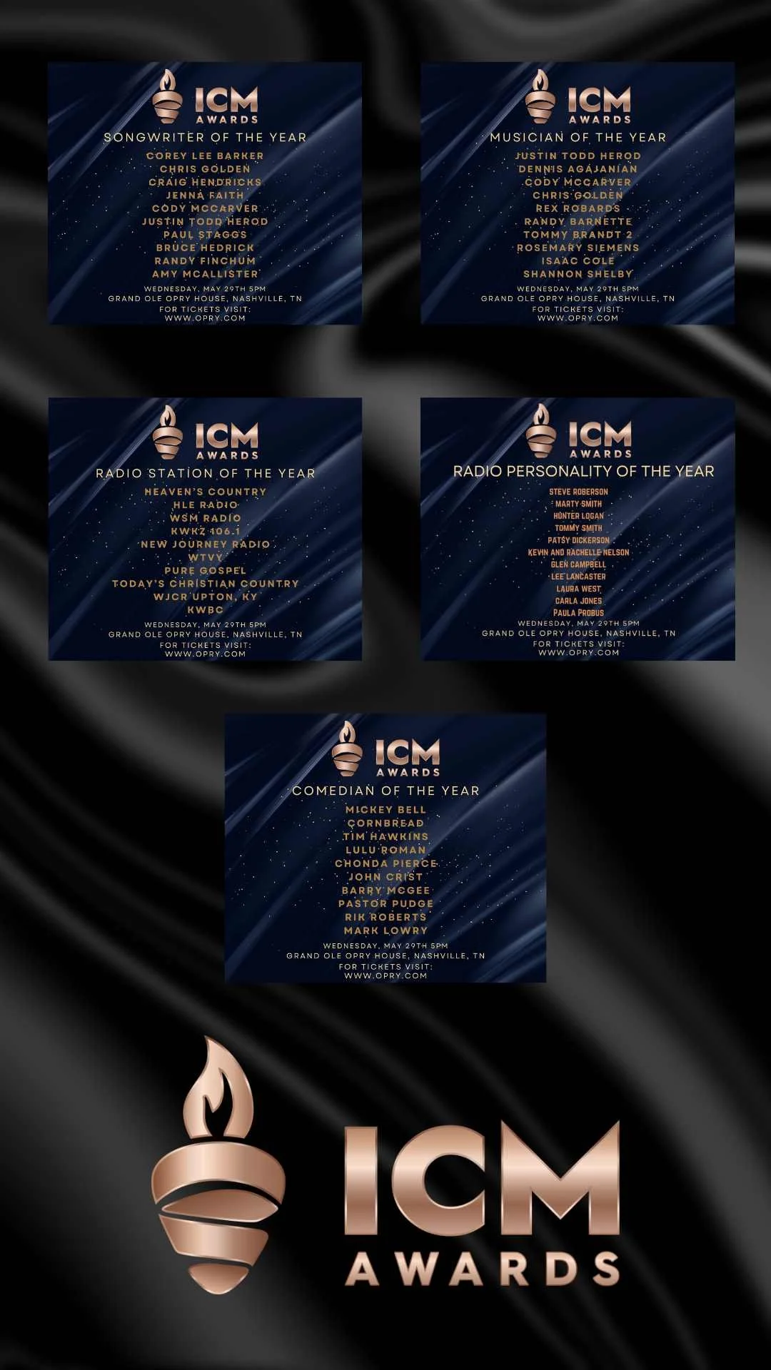 Awards — Inspirational Country Music Association