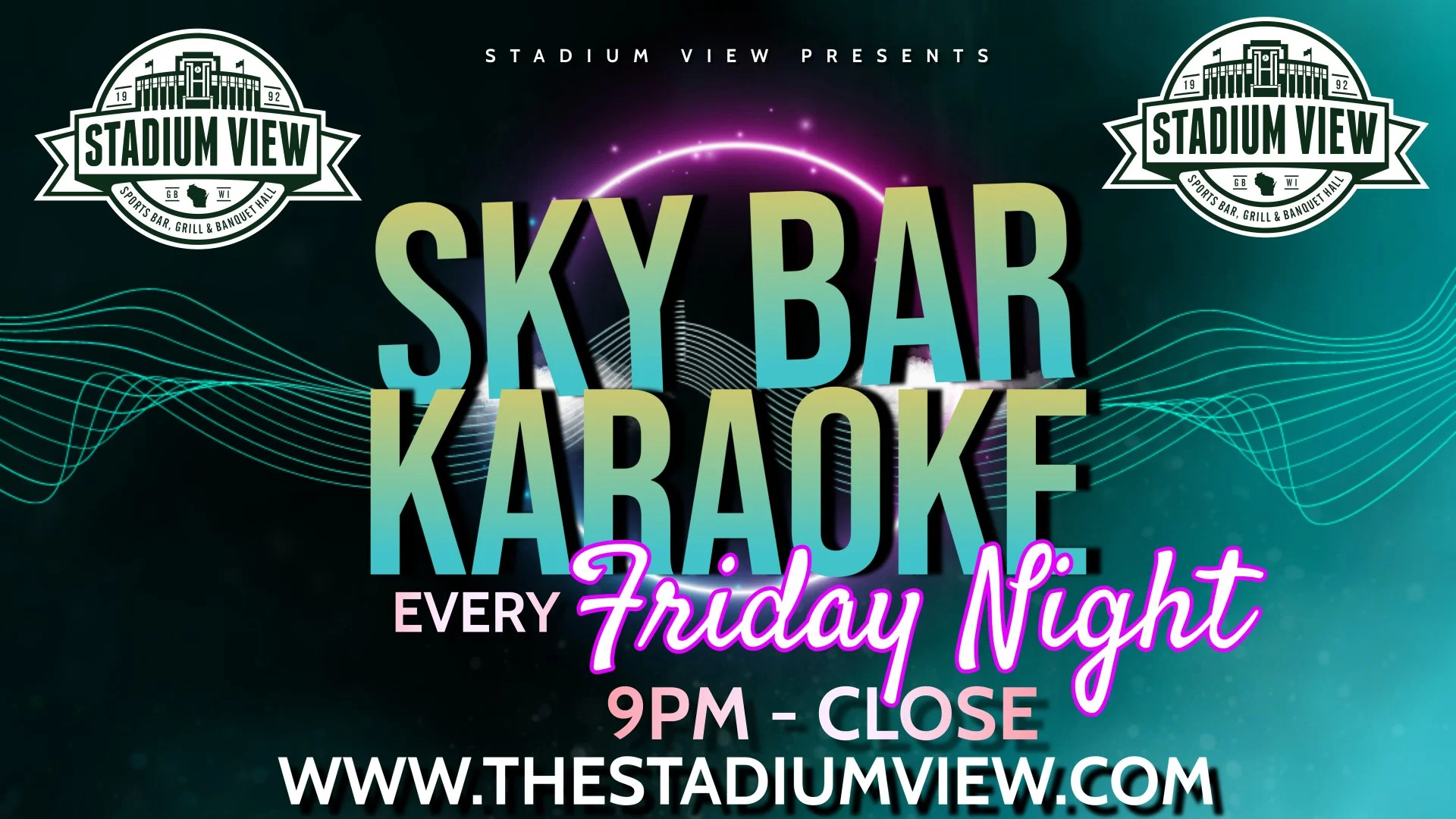 WEEKLY EVENTS — Stadium View Sports Bar, Restaurant, & Event Halls