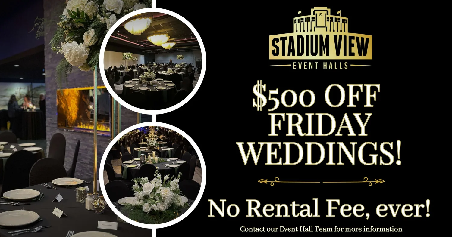 Weddings | Plan Your Dream Day — Stadium View Sports Bar, Restaurant ...