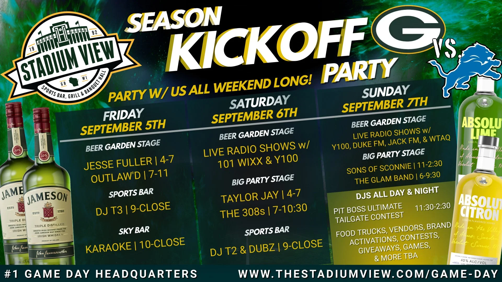 LIVE MUSIC — Stadium View Sports Bar & Event Halls
