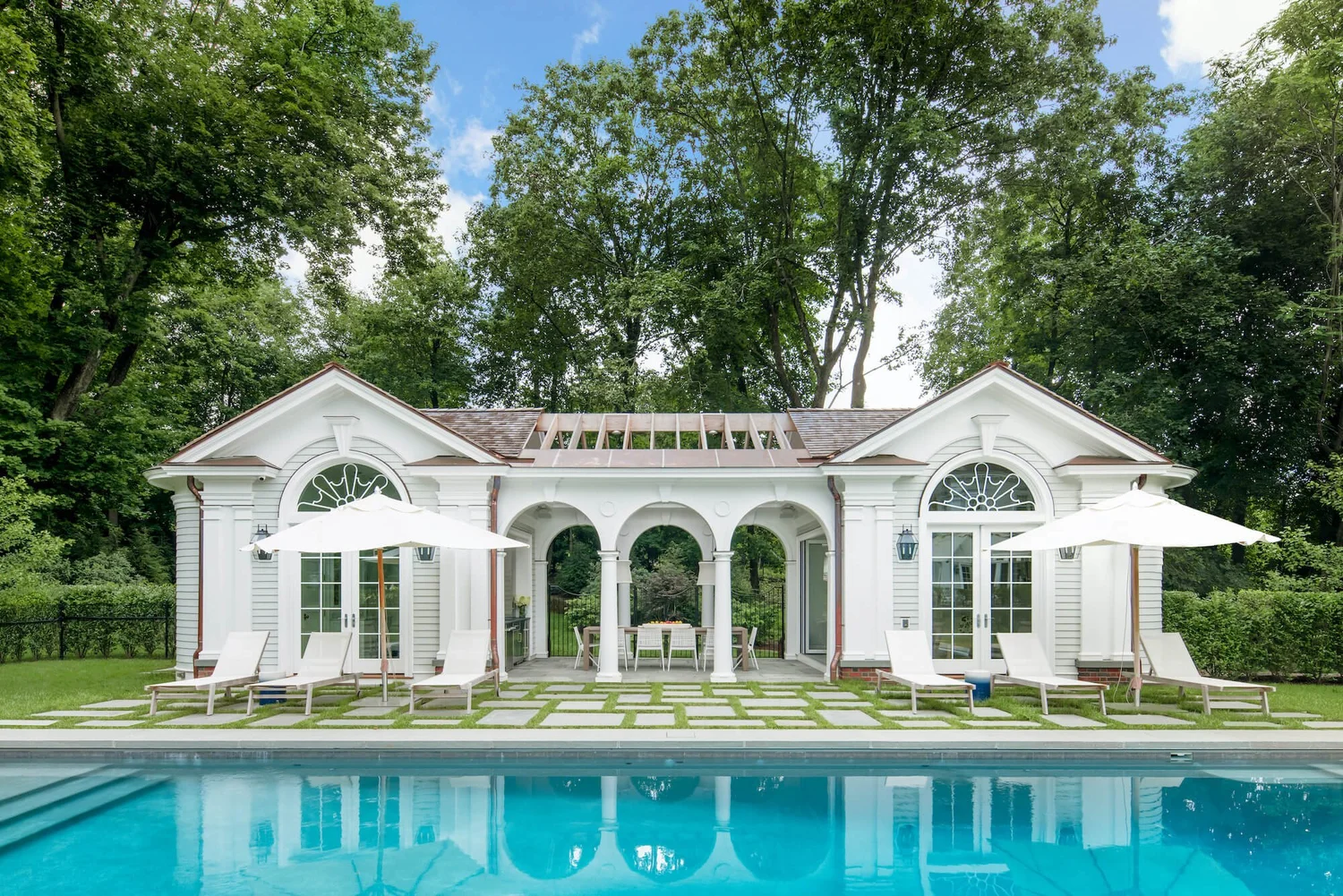 Traditional Pool House Insanely Beautiful Shingle Style Beach House