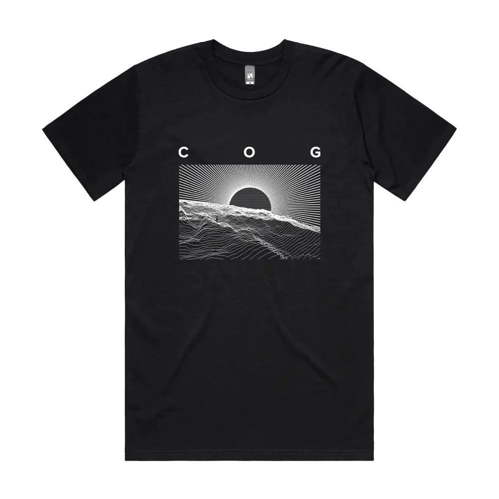 COG x Nate Hill Sunrise T-Shirt - Black + White — Birdsrobe