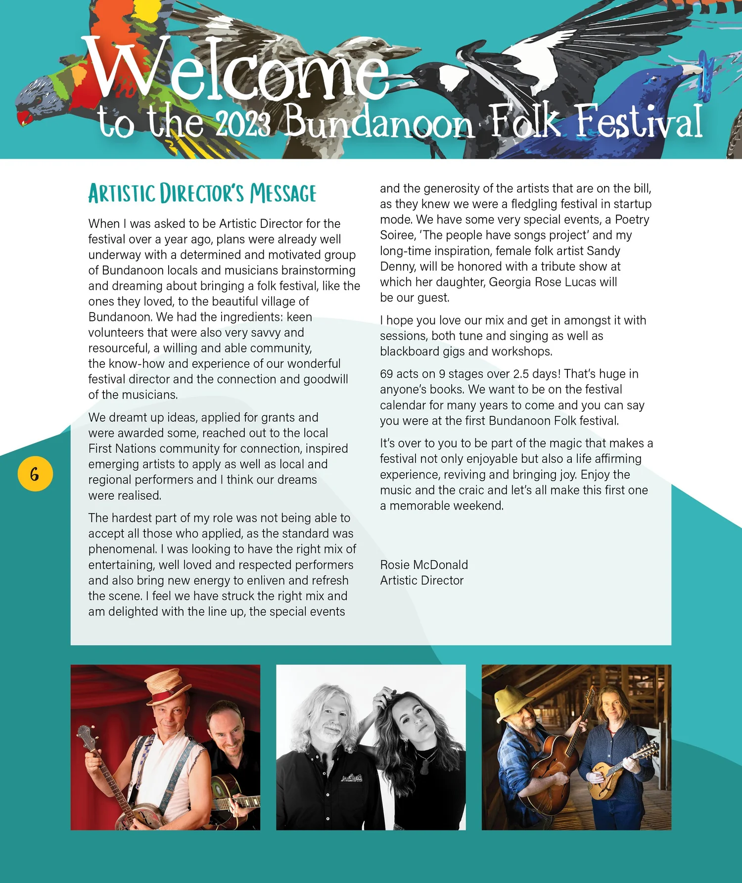 FULL PROGRAM — Bundanoon Folk Festival