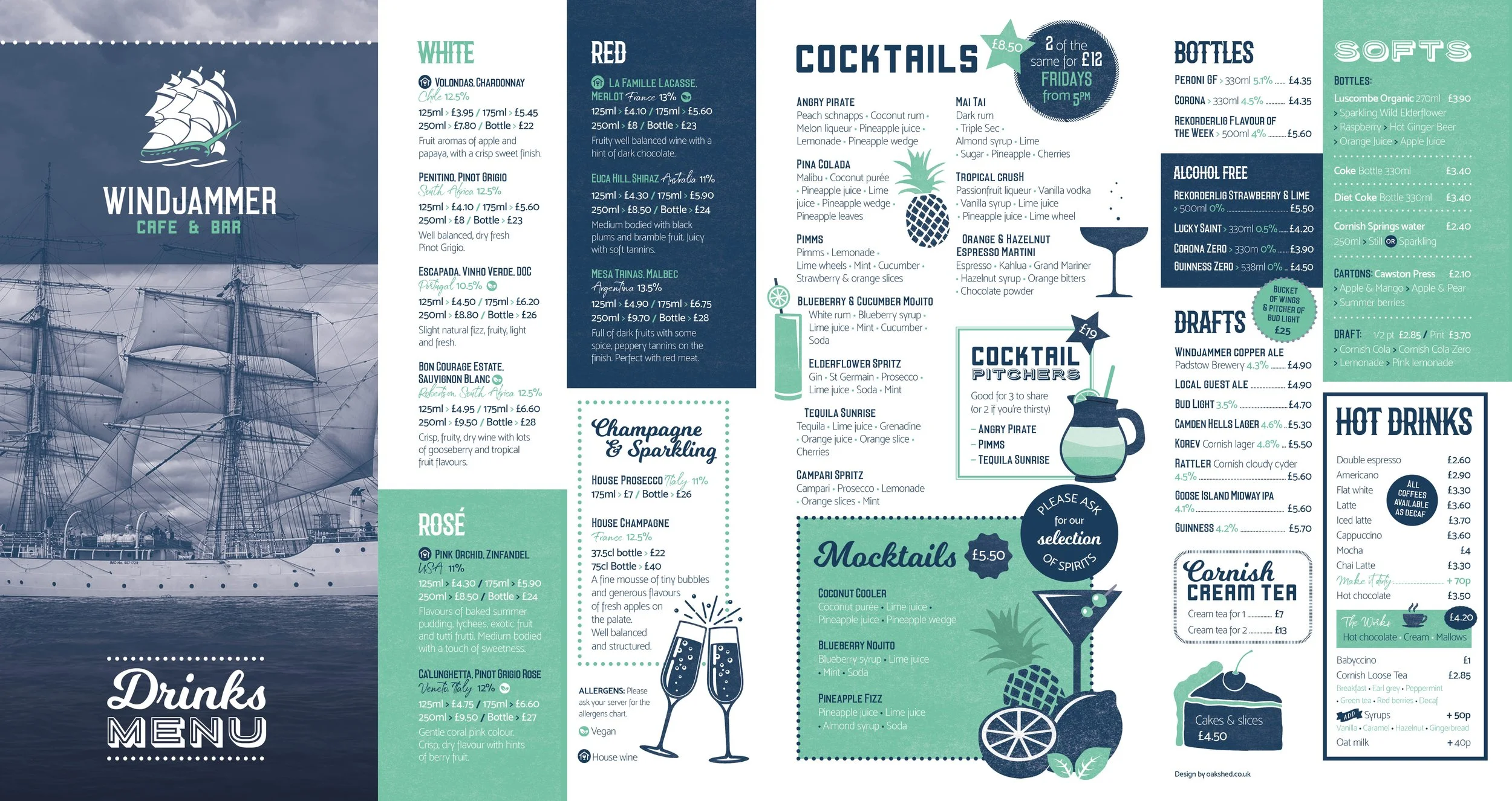 MENUS — Windjammer Café & Bar