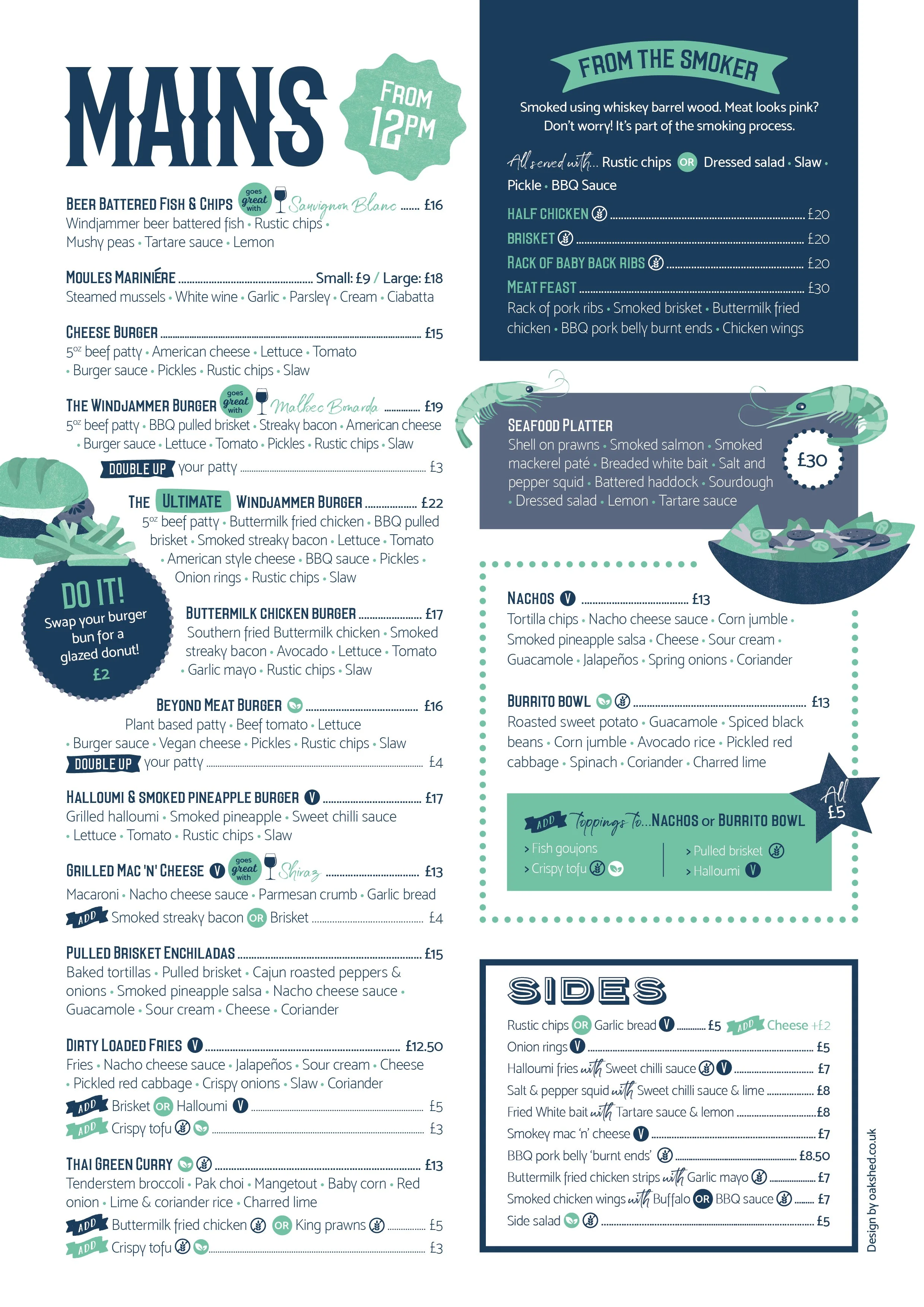 MENUS — Windjammer Café & Bar