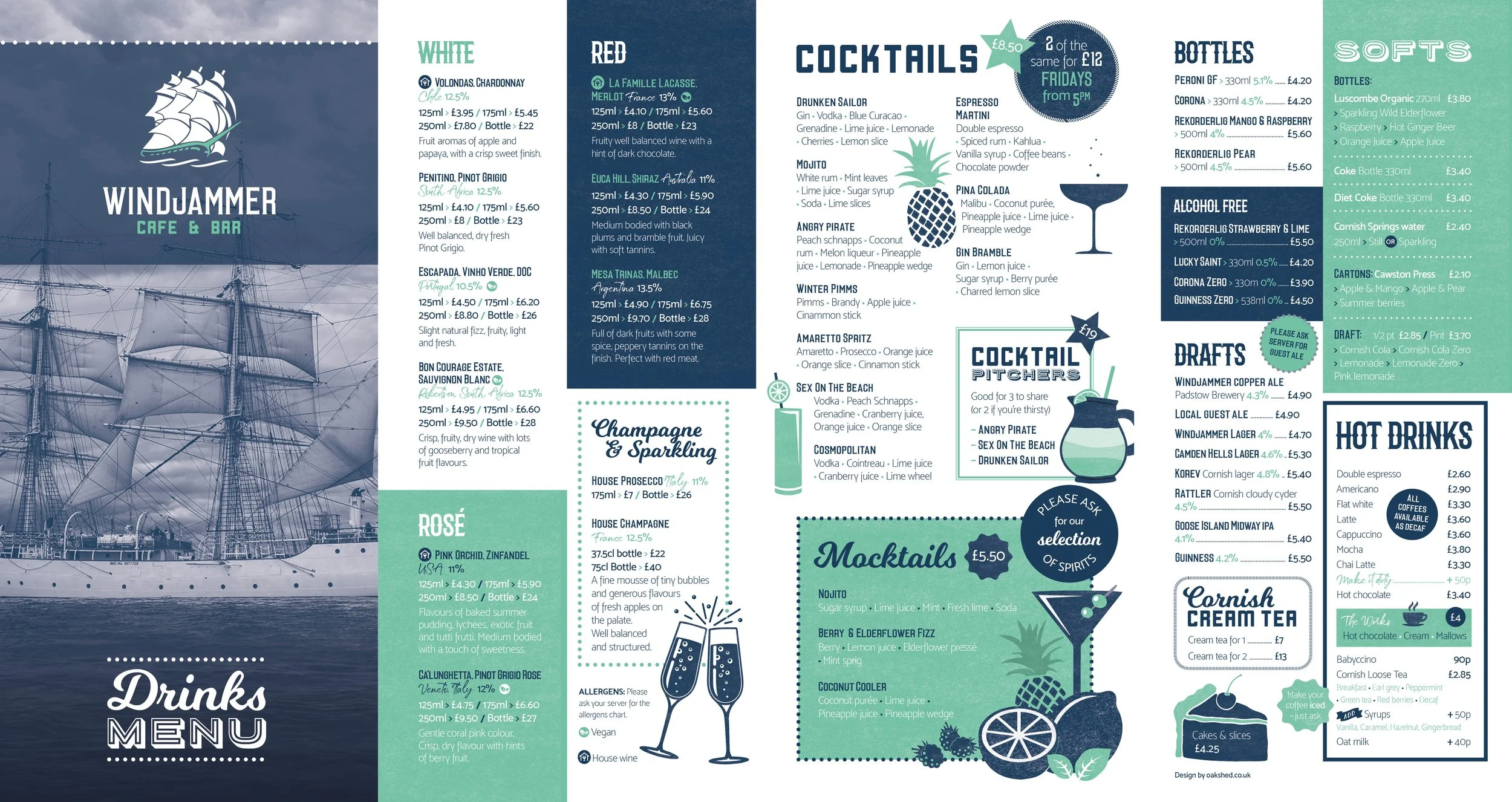 MENUS — Windjammer Café & Bar